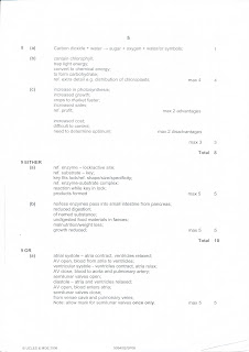 GCE O Level Biology: O Level Biology Specimen paper answers