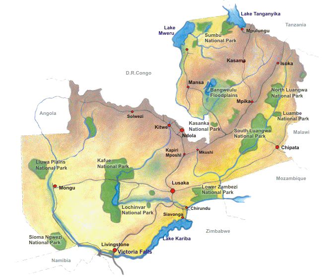 TURISMO S.O.S.TENIBILE: L’area di Luangwa Valley: i primi tentativi di ...