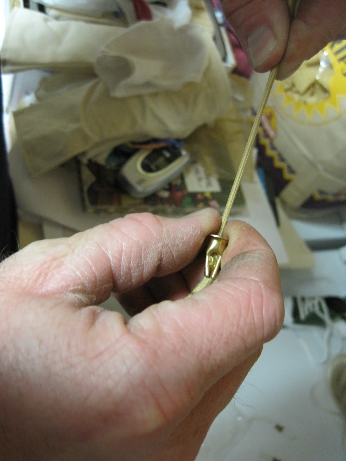 Never Grow Up: A Mom's Guide to Dolls and More: Re-stringing Emily Part 1