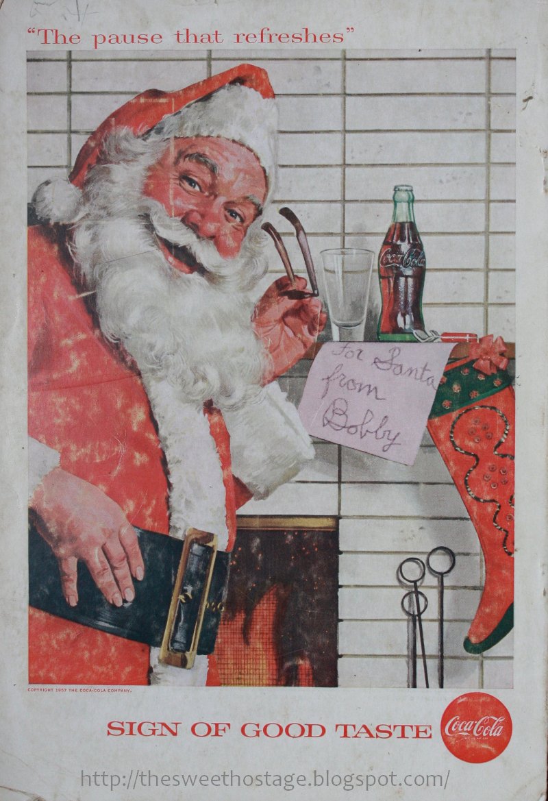 SWEET HOSTAGE: VINTAGE COKE ADS ( 12 ): SANTA COKE ADS