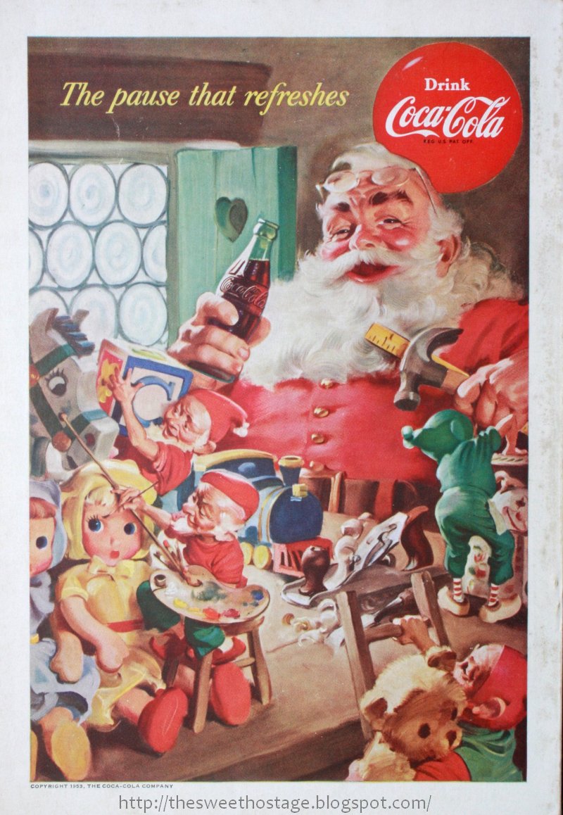 SWEET HOSTAGE: VINTAGE COKE ADS ( 12 ): SANTA COKE ADS