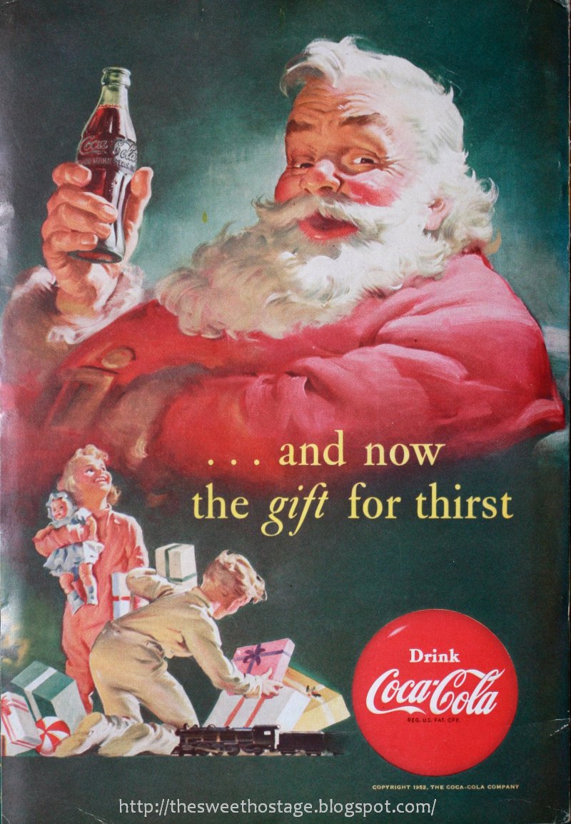 SWEET HOSTAGE: VINTAGE COKE ADS ( 12 ): SANTA COKE ADS