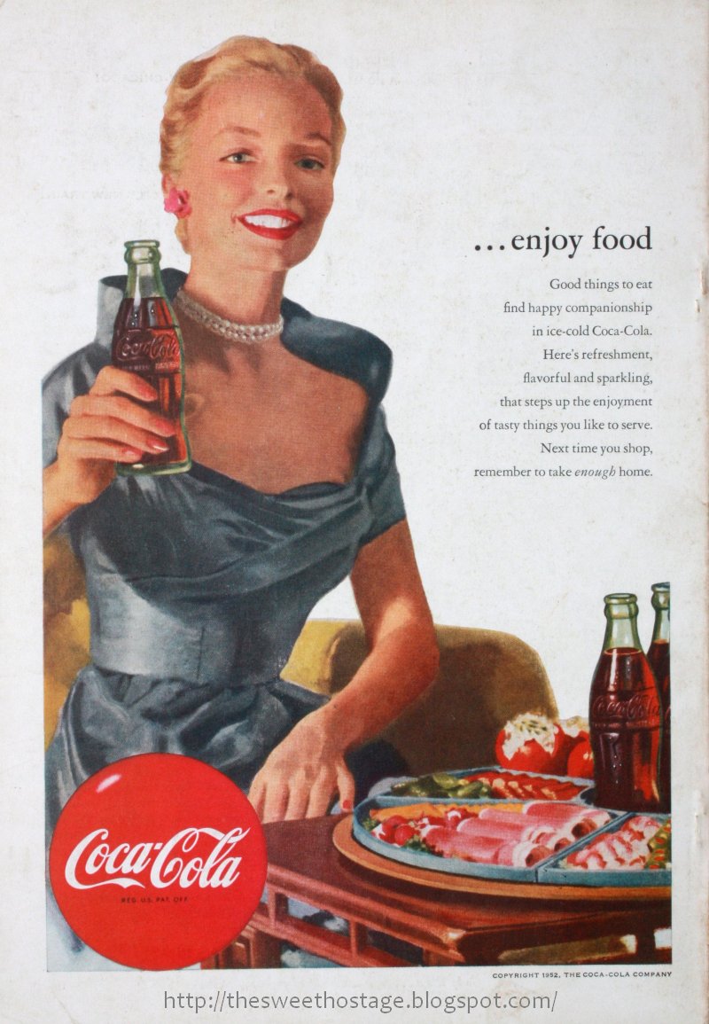 SWEET HOSTAGE: VINTAGE COKE ADS ( 14 ): THE 1950's