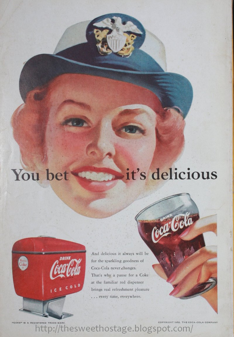 SWEET HOSTAGE: VINTAGE COKE ADS ( 14 ): THE 1950's
