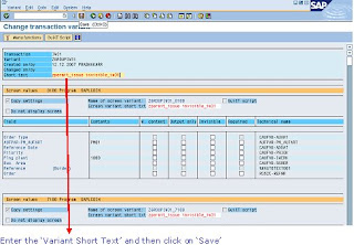 The Guru Speaks - About SAP: Using SHD0 Tcode For Creation of Variant ...