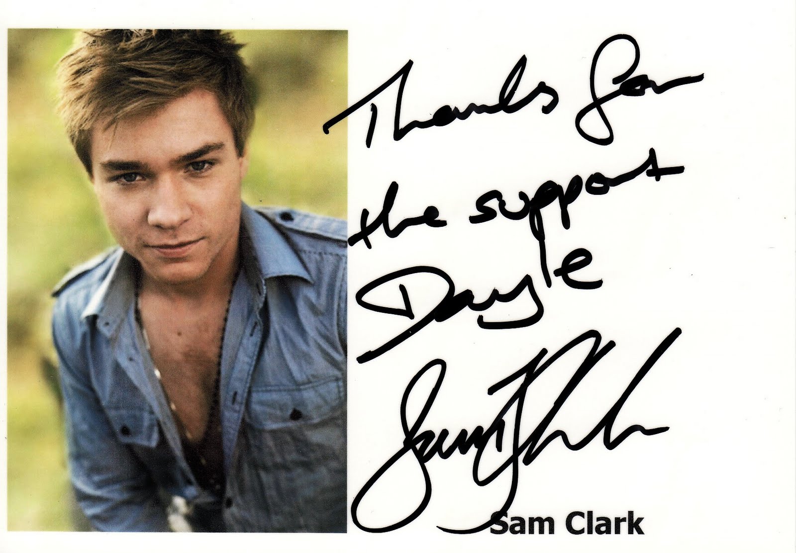 Kiwiautogal's Autographs: Sam Clark