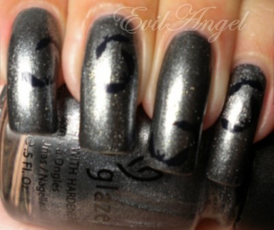 Black nail polish and lip gloss: I'm Baty for Jitterbug! China Glaze ...