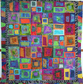 pieceful kwilter: wonky squares tutorial