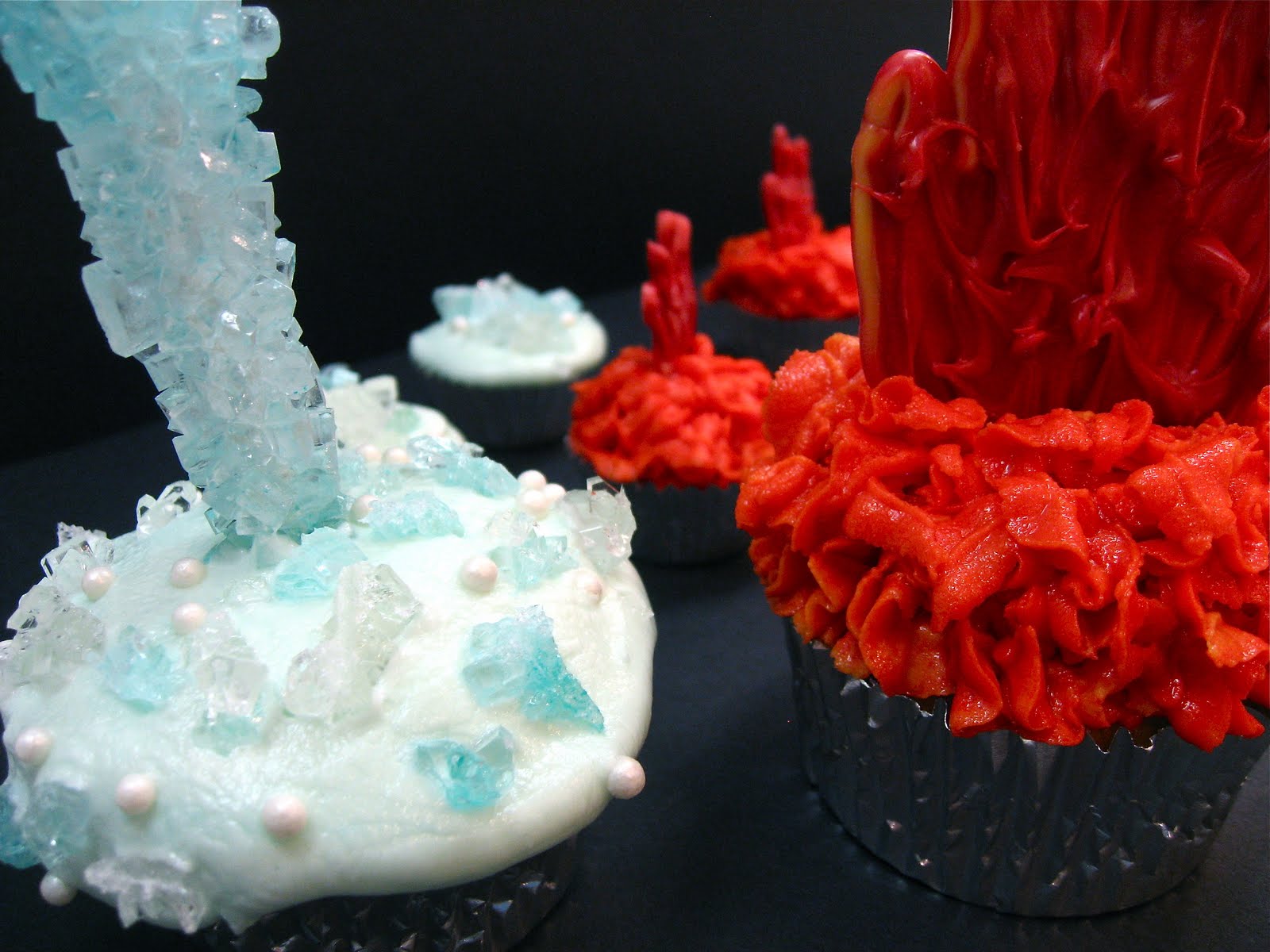 Sugar Swings! Serve Some: Fire & Ice Cupcakes (Think Heat and Cold ...