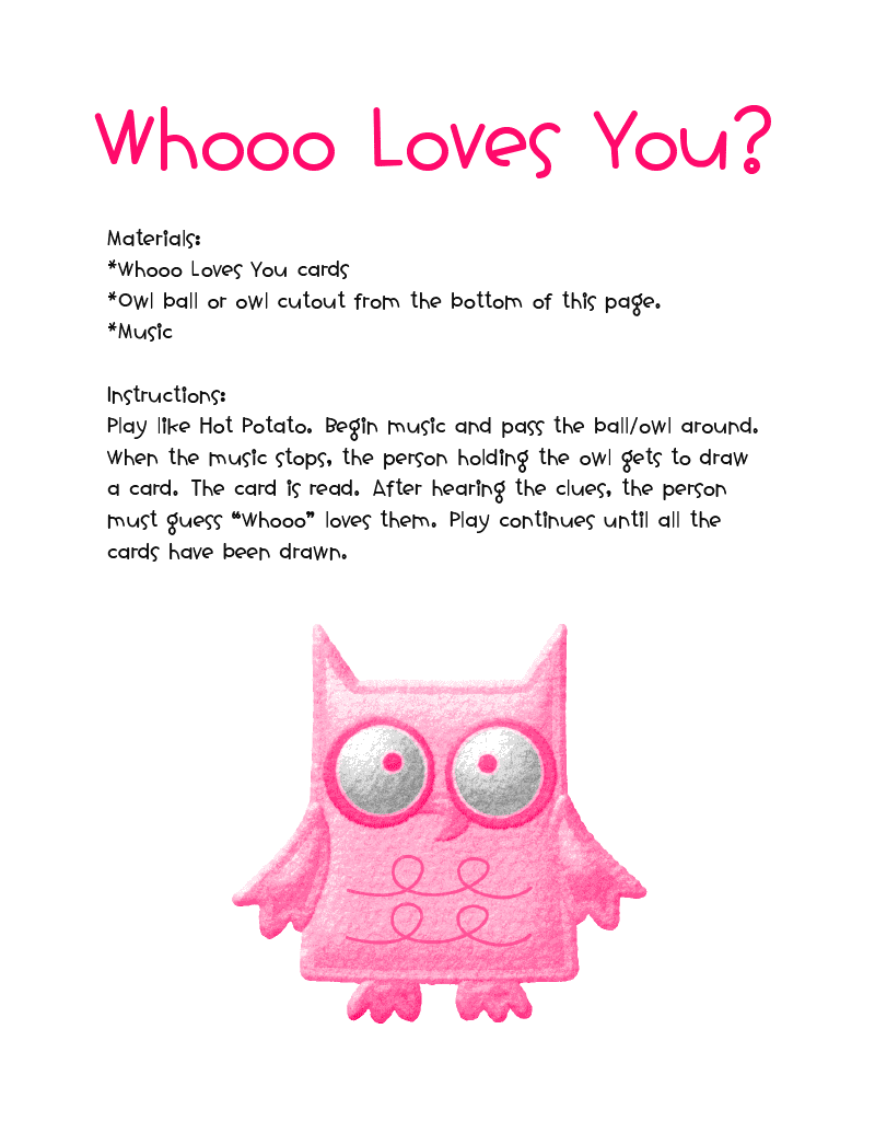 Mrs Home Ec: Guess Whooo Loves You?
