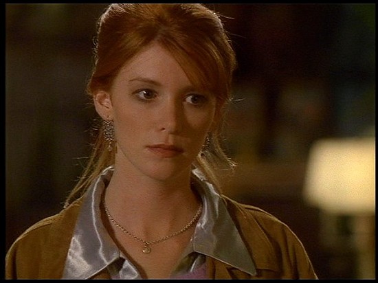 Ladies in Satin Blouses: Allison Smith - silver satin blouse