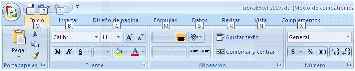 ExCEI Tips y Trucos: FUNCIONALIDAD Interfaz Excel 2007