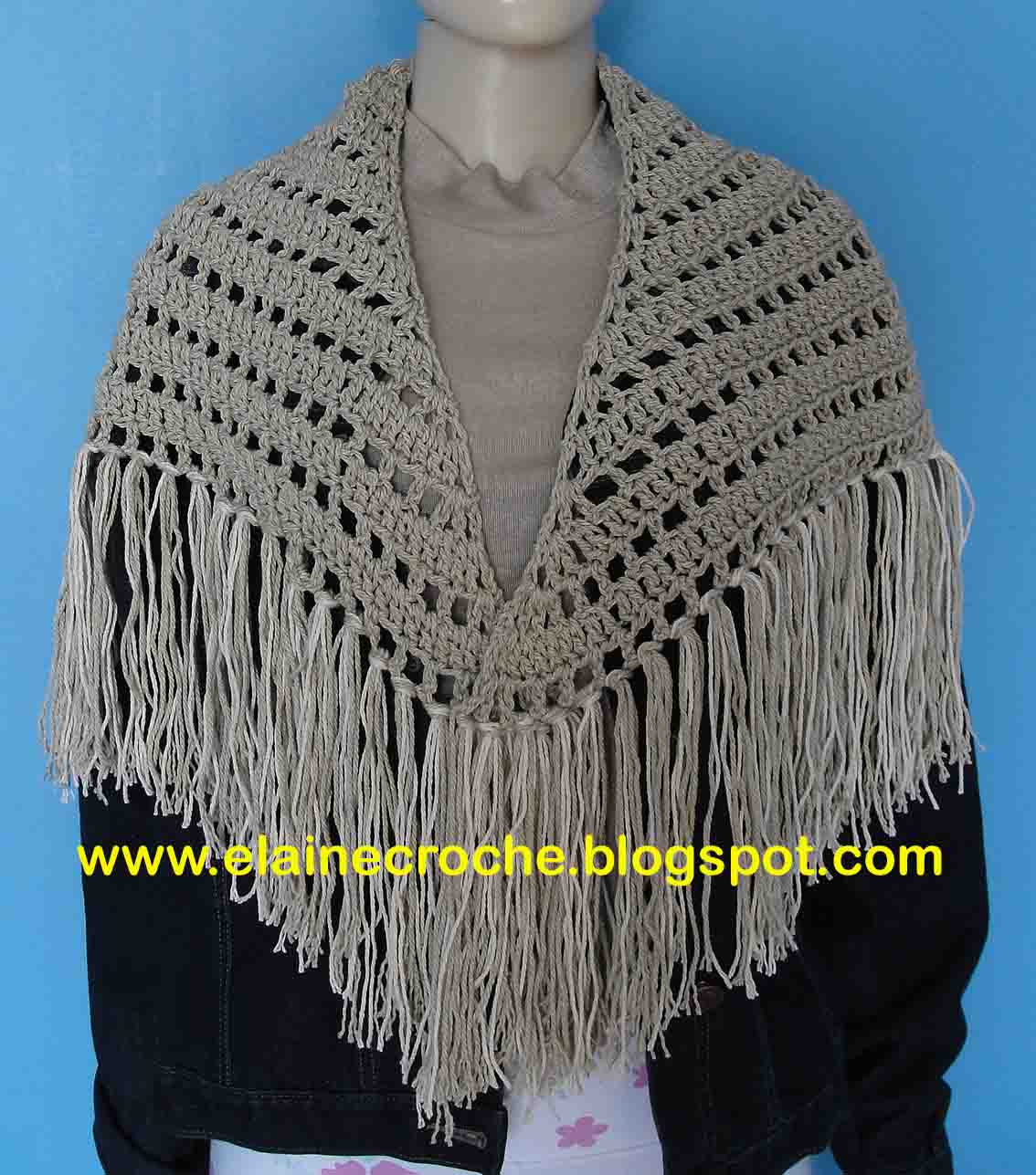 Elaine Croche: Xale Design em Crochê