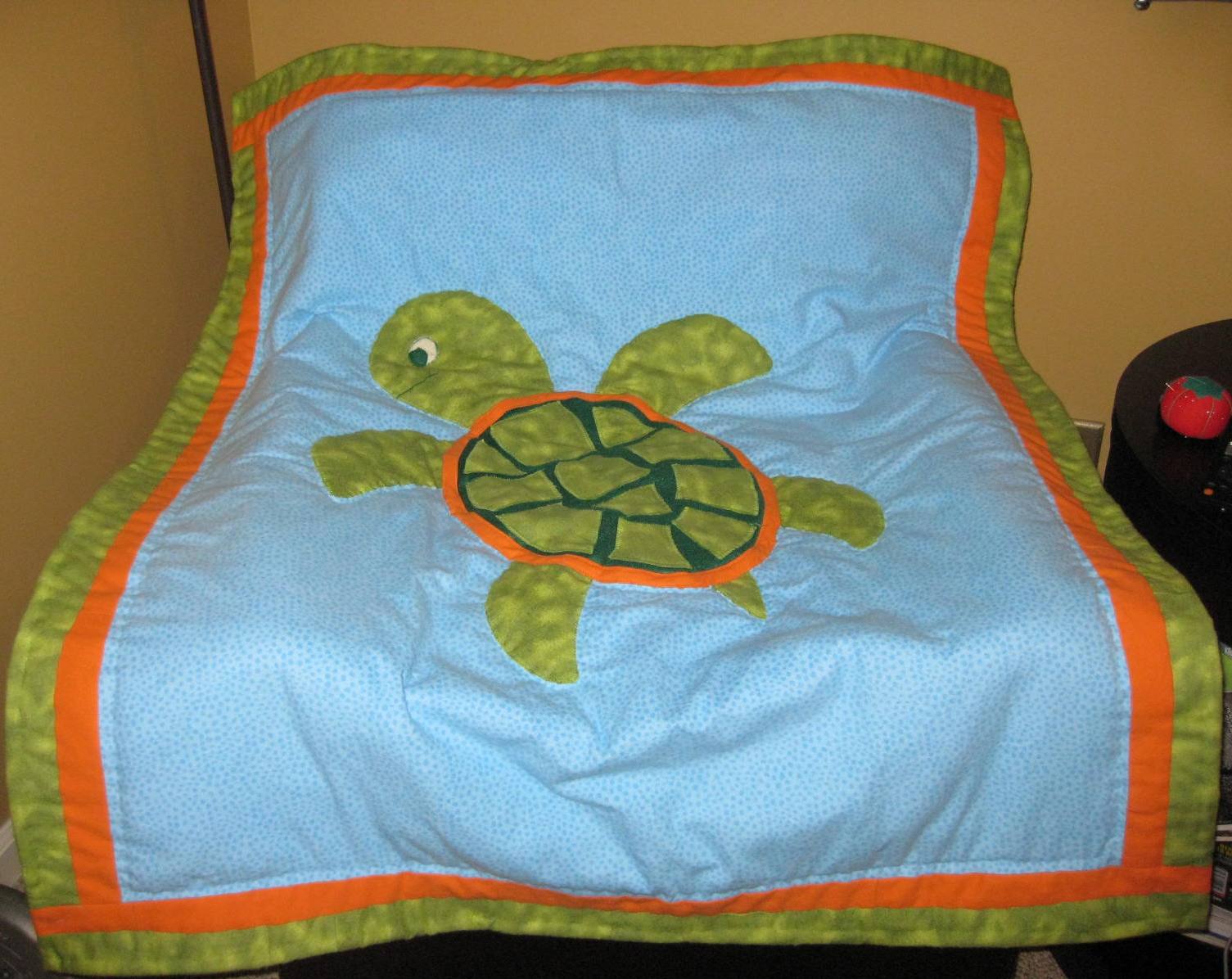 Crafters in the Sky: Turtle Theme Baby Quilt