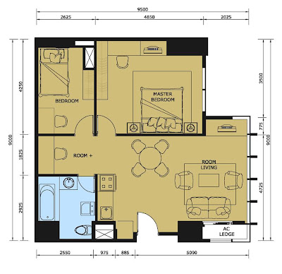 service apartement grove suites: DENAH UNIT C