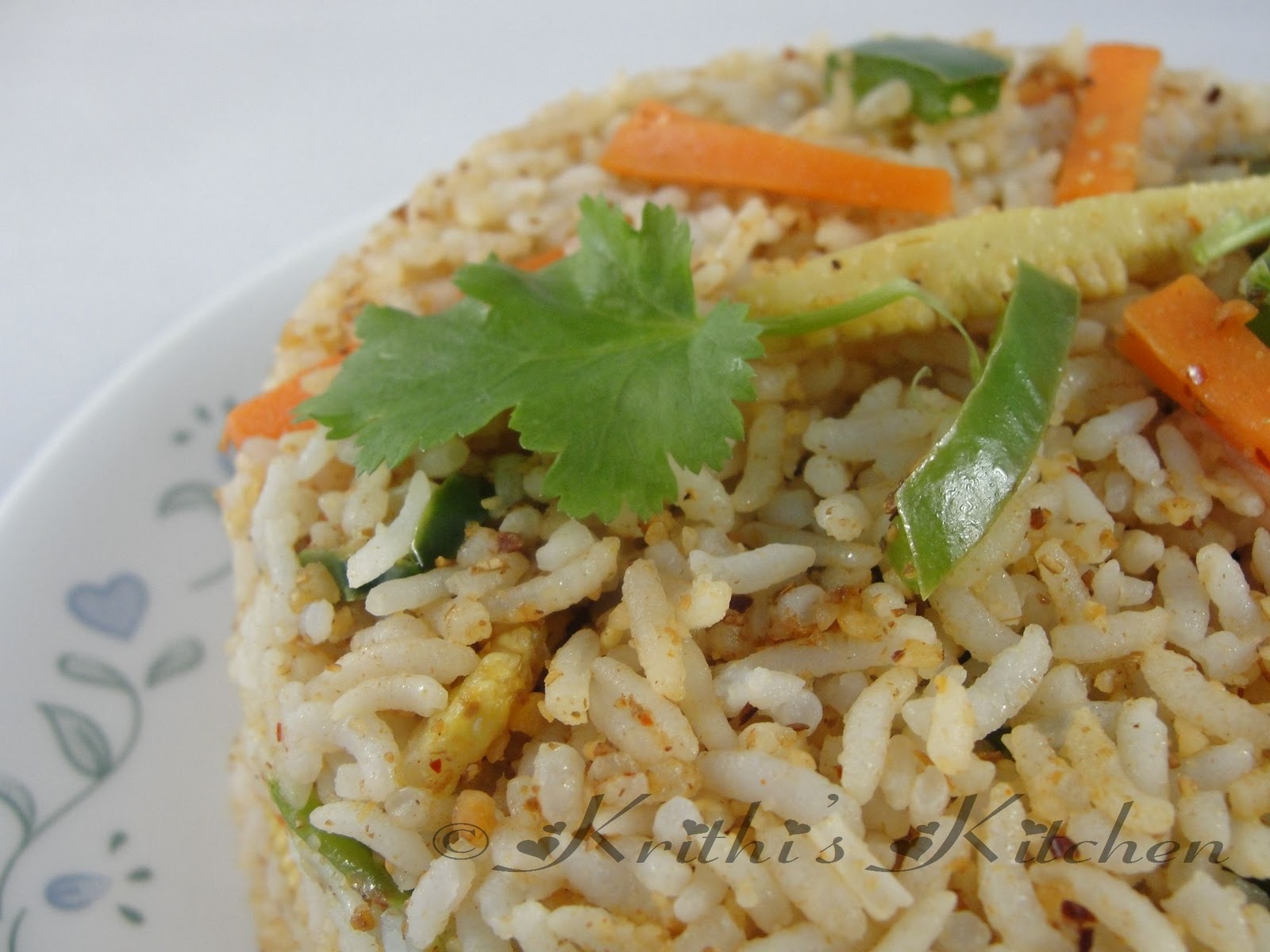 Krithi's Kitchen: Nutty Vegetable Masala rice | Indian Rice Recipes