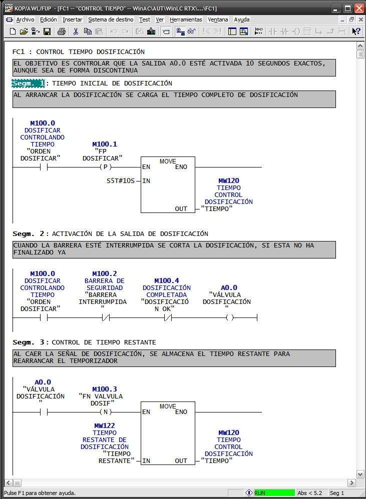 Notas de automatización: Temporización discontinua en Step7