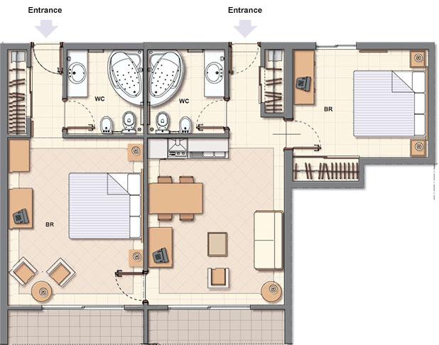 Room Planning: Hotel Room Floor Plan