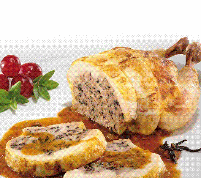 Novedad de Cascajares, pularda rellena.