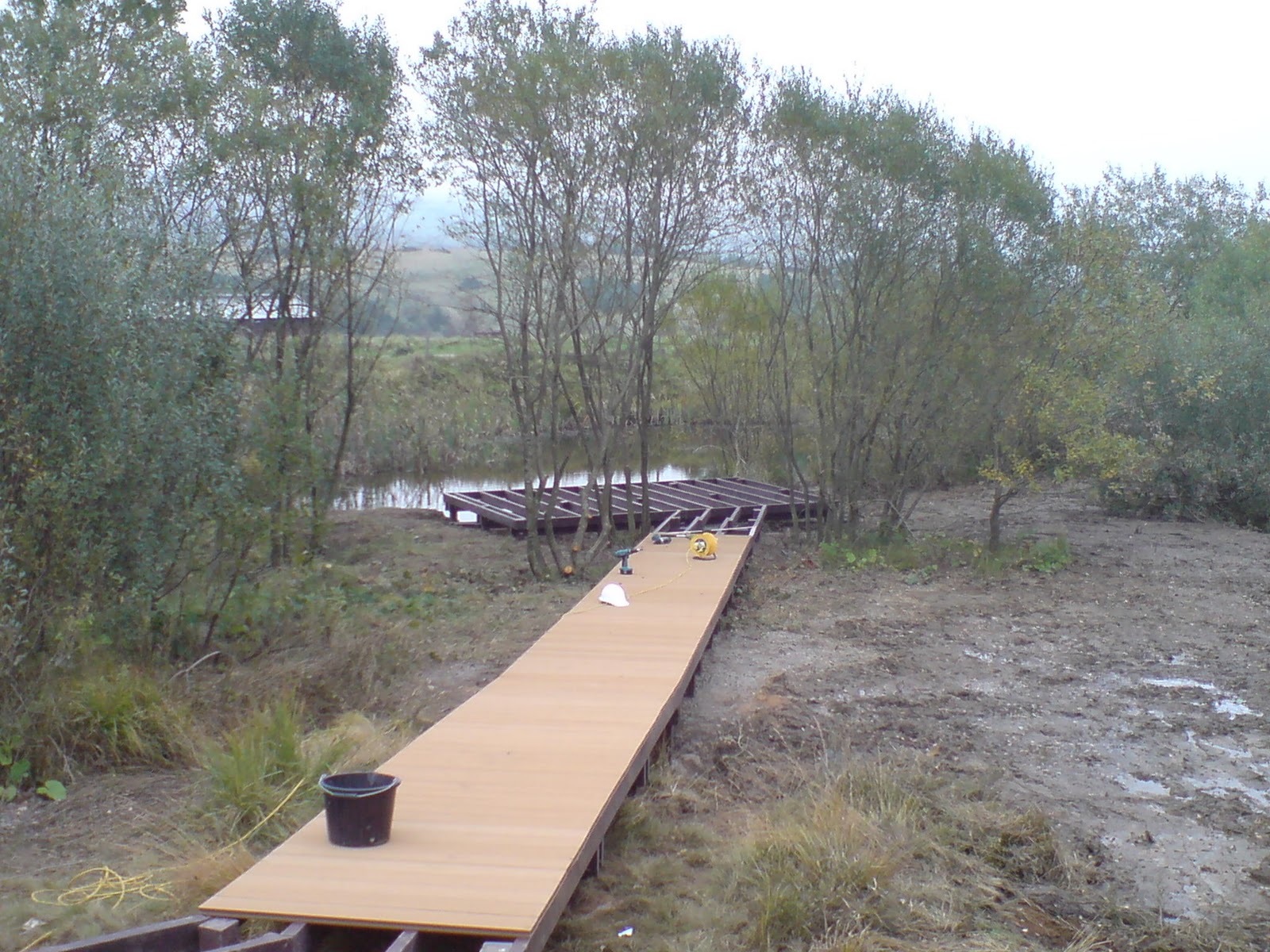 Forgotten Landscapes: Pond Dipping Platform installed at Coity Tip