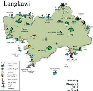 asia destinations: Langkawi Island - Location Map