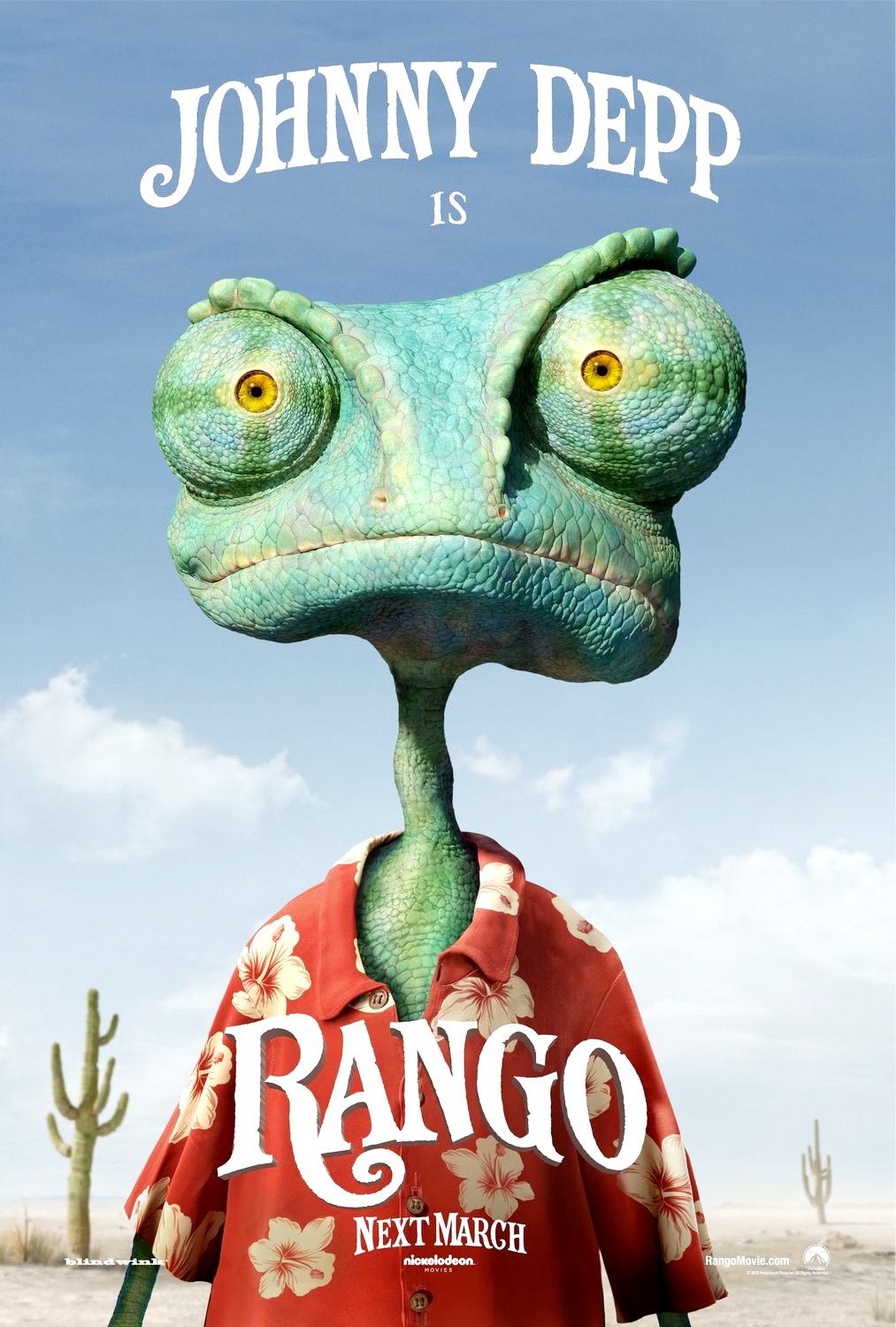 COMENTANDO PELICULAS: JOHNNY DEPP SERÁ UN LAGARTO EN "RANGO"