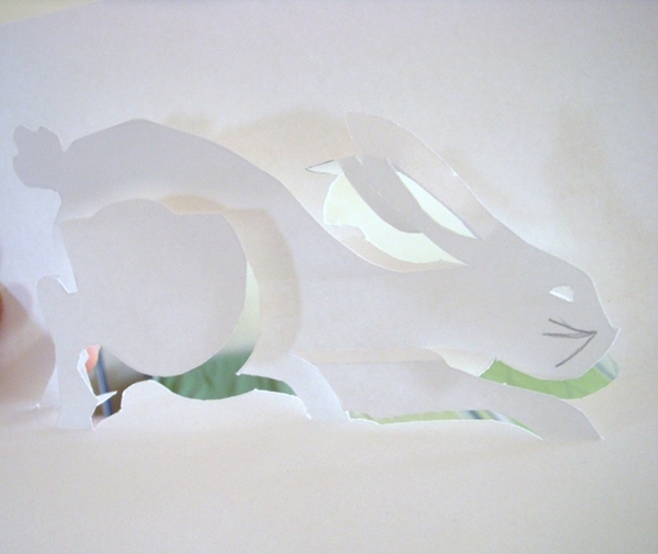 Cards ,Crafts ,Kids Projects: Pop up card- Kirigami Rabbit