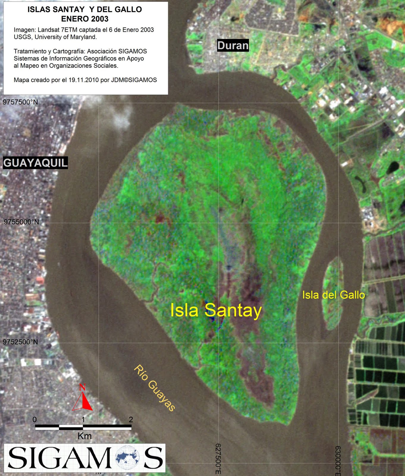 Mapas de la Isla Santay