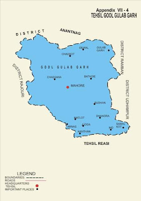 Jammu Kashmir Stark Realities: MAP SHOWING THE BOUNDARIES OF TEHSIL GOOL-GULABGARH, DISTRICT ...