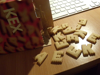Patrick Holmes: KEX - Typographic biscuits from Ikea