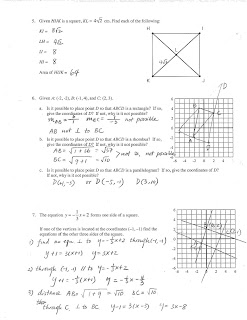 Jiazhen's Geometry: Quadrilateral Chapter Test Review Key