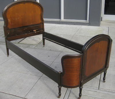 UHURU FURNITURE & COLLECTIBLES: SOLD - Antique Mahogany Twin Bed Frame ...