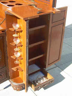 UHURU FURNITURE & COLLECTIBLES: SOLD - Ornate Carved Chinese Bar - $900
