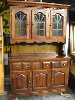 UHURU FURNITURE & COLLECTIBLES: SOLD - Rustic Pine China Hutch - $100