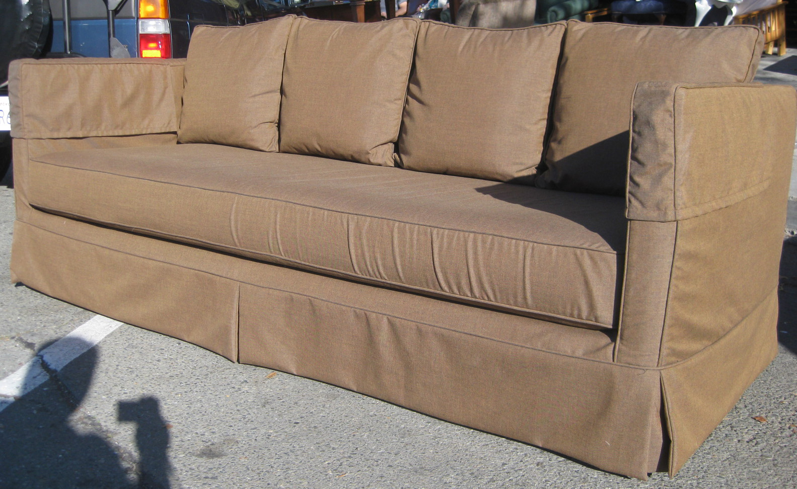 UHURU FURNITURE & COLLECTIBLES: SOLD - Sofa with Fine Upholstery - $125