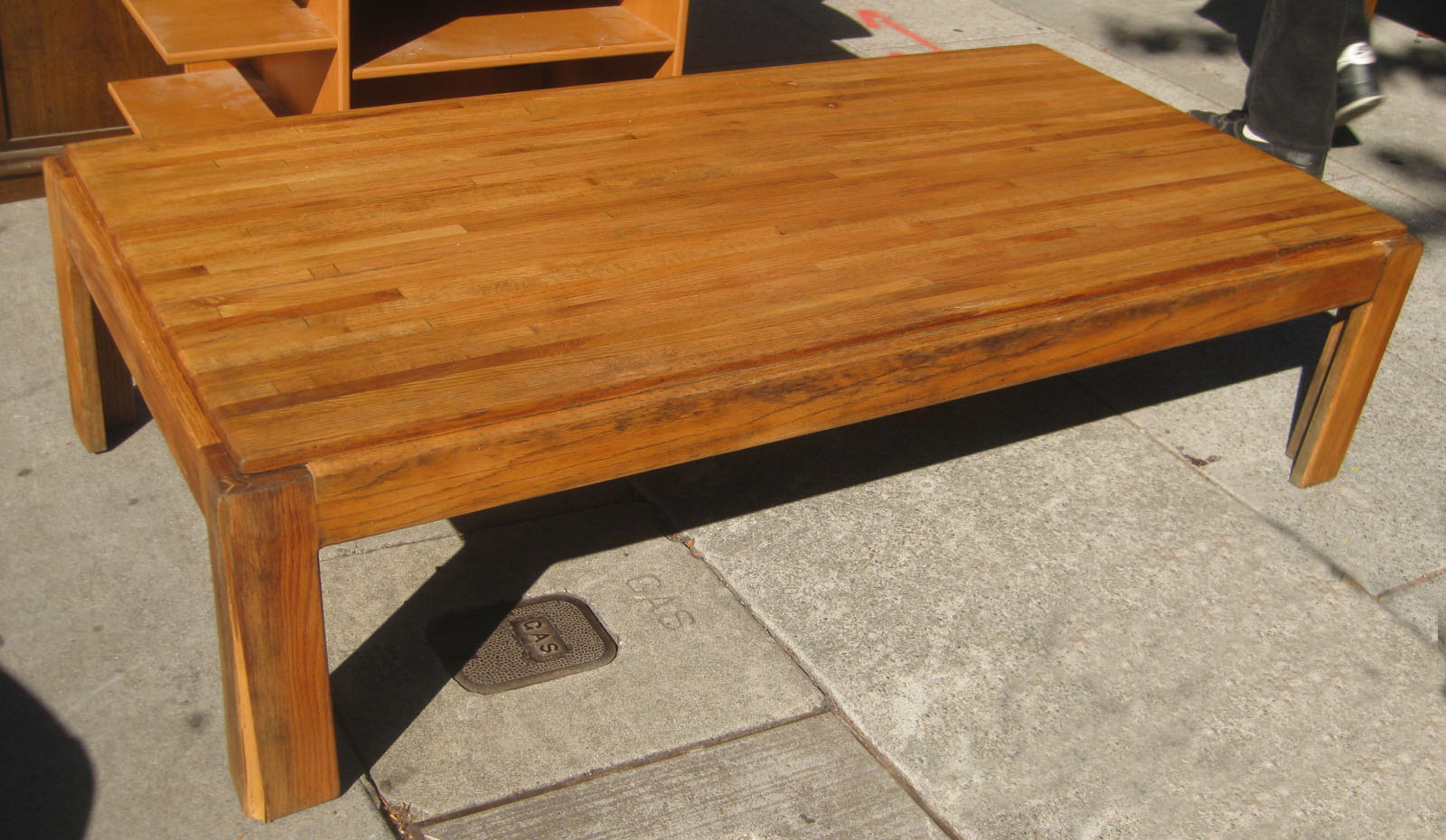 UHURU FURNITURE & COLLECTIBLES: SOLD - Butcher Block Coffee Table - $70