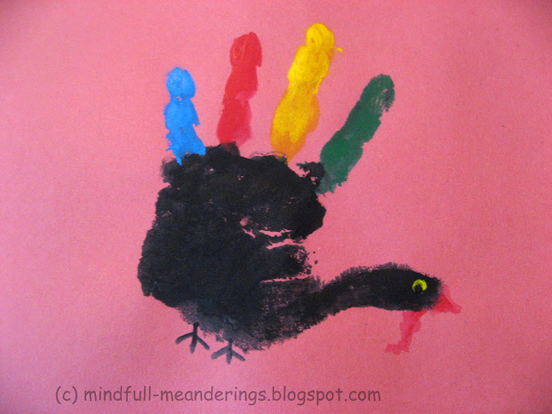 Handprint Turkey - Artsy Craftsy Mom