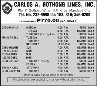 Philippines Shipping Guide: Carlos A. Gothong Lines