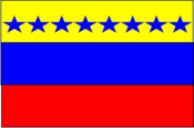 banderas de venezuela: BANDERA DE ANGOSTURA DE 8 ESTRELLAS