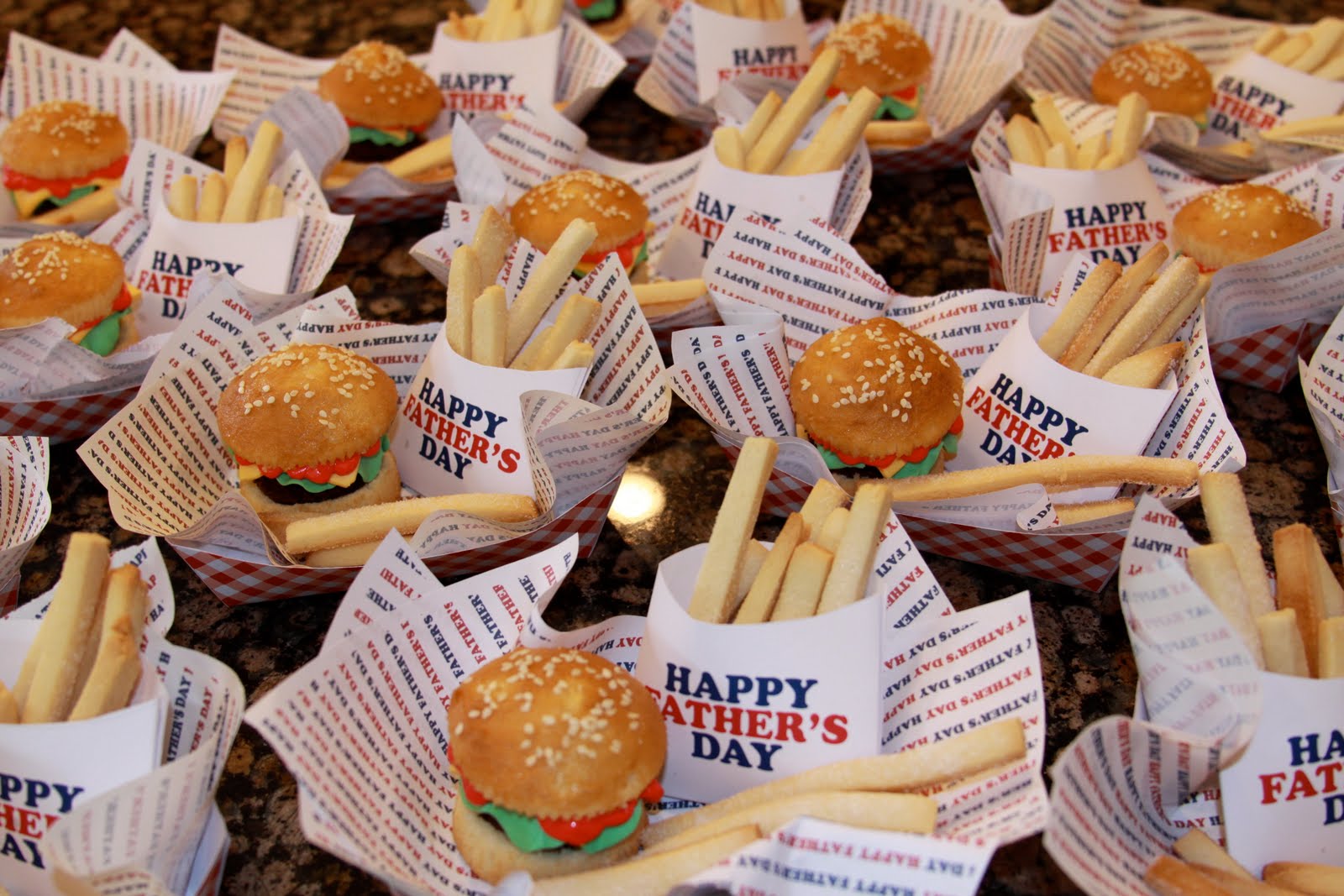 .: Father's Day Burgers and Fries (Cupcake and brownie burgers and ...