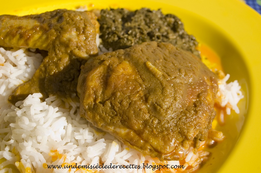 un demi siècle de recettes: Moambe ou poulet sauce graines