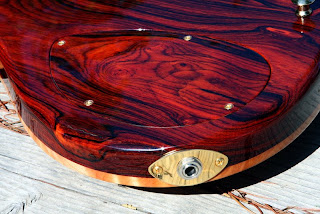 Tropical Exotic Hardwoods: Custom Cocobolo Guitar for customer Glenn Brown