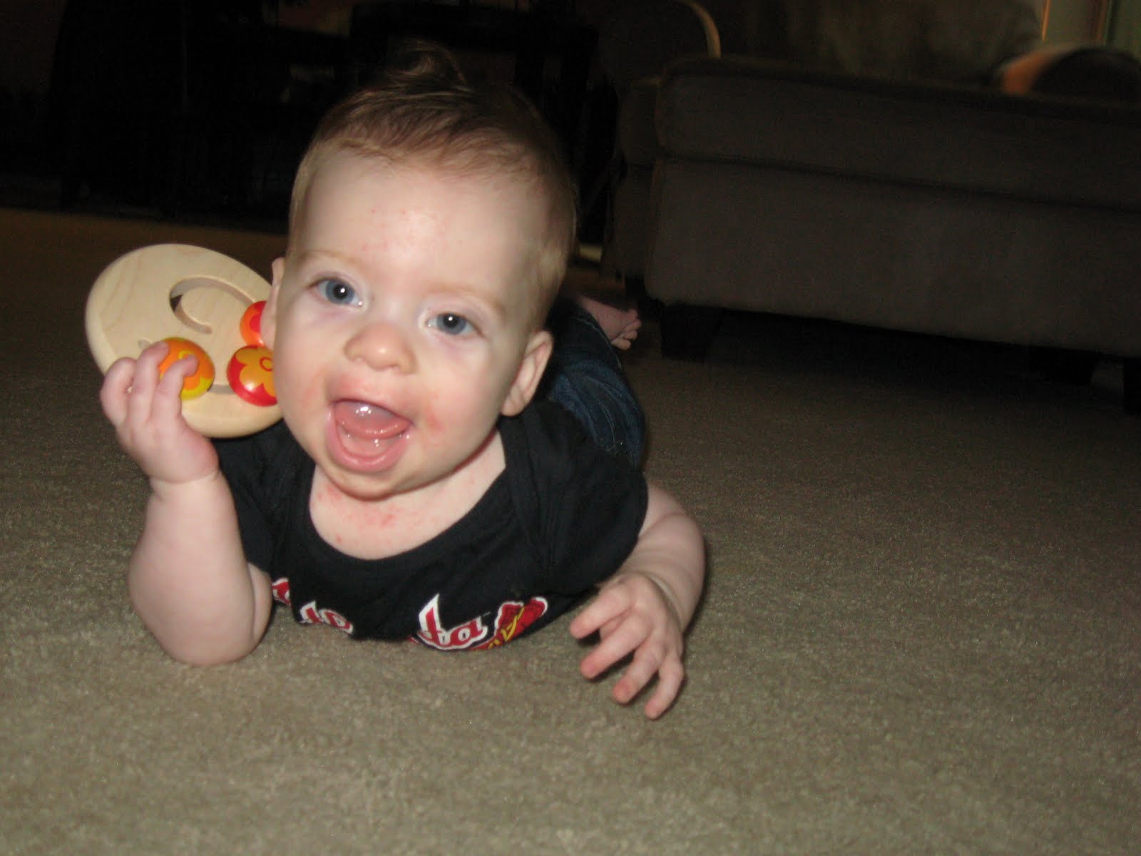 The Three Silverbachs: Happy Baby - Drool Dermatitis and All!