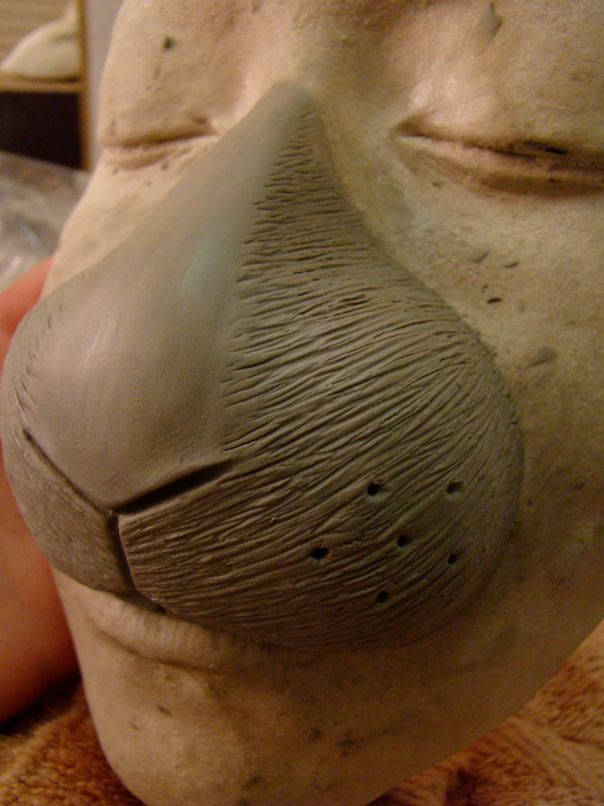 Prosthetic Makeup and Design by Kendra Johnson: White Rabbit Sculpt