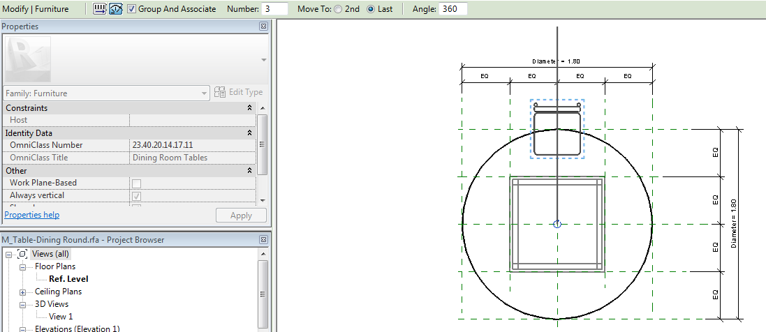 Lucrecia Real: Revit - Parámetro Array Radial