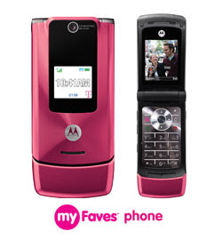 Mobile Phones: Motorola W490 - Bubble Gum Pink