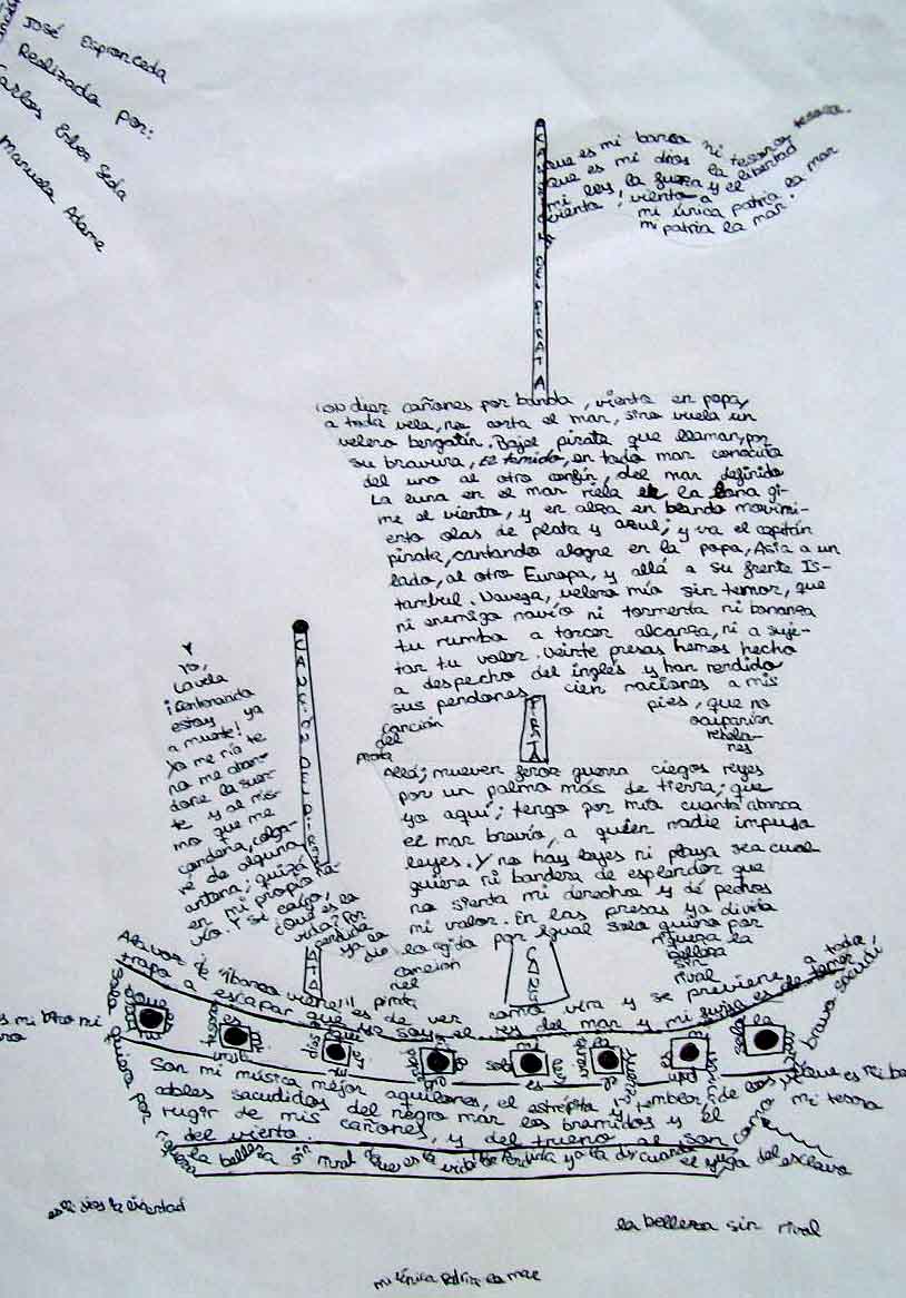 Lengua Primaria augneL: Caligrama Barco