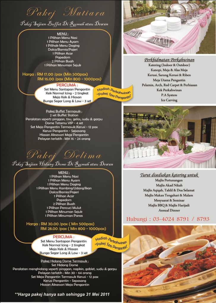 SURI CATERING & EVENT SERVICES SDN BHD: Pakej Perkahwinan