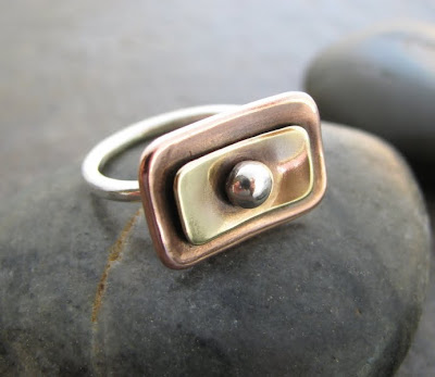 I Love Handmade: Mixed Metals Ring by Tammy's Treasures