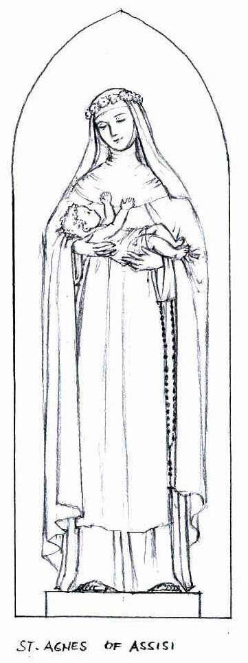 Santa Inês de Assis, Clarissa: Iconografia